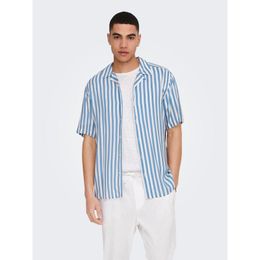 Only & Sons Only & Sons Herren ONLY & SONS Kurzarmhemd &raquo;ONSWAYNE LIFE SS VISCOSE&laquo; blau M, N-Gr