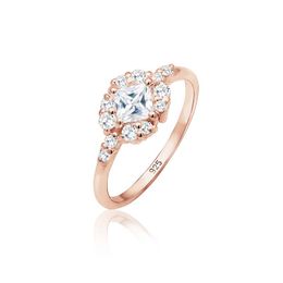 Elli Premium Damen Verlobungsring &raquo;Verlobungsring Zirkonia Wei&szlig; 925 Sterling Silber&laquo; rosa