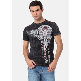 Cipo & Baxx Cipo & Baxx Herren Rundhalsshirt grau S