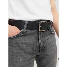 Jack & Jones Jack & Jones Herren Lederg&uuml;rtel &raquo;JACFLAG LEATHER BELT 4 CM NOOS&laquo; schwarz