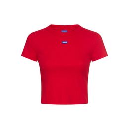 Hugo Blue Damen HUGO Blue T-Shirt &raquo;Baby Tee&laquo; in verk&uuml;rzter L&auml;nge rot XL (42)