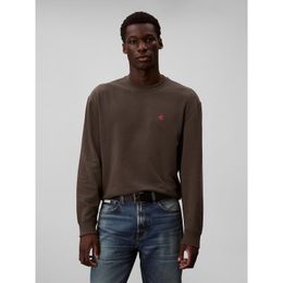 Calvin Klein Jeans Herren Sweatshirt, regular fit, Rundhalsausschnitt grau XL