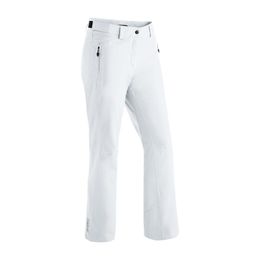 Maier Sports Damen Skihose &raquo;Ronka&laquo; Damen Schneehose, wind- und wasserdicht, 2 RV-Taschen, Regular Fit wei&szlig; 42, Normalgr&ouml;&szlig;en