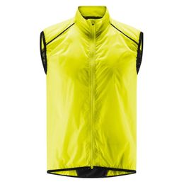 Gonso Damen Funktionsweste &raquo;Neon Vest&laquo; Unisex Weste, atmungsaktive und winddichte Radweste zum &Uuml;berziehen gelb S