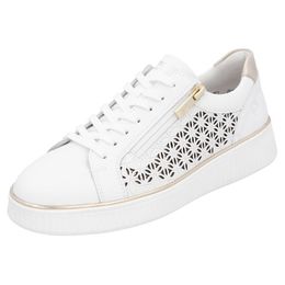 Remonte Damen Plateausneaker , Freizeitschuh, Schn&uuml;rer, Halbschuh mit Perforation gold 36