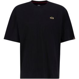 Alpha Industries Herren Rundhalsshirt &raquo;3D Small Logo T&laquo; schwarz S