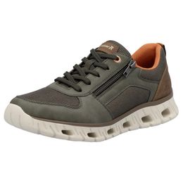 Rieker Sport Herren RIEKER Sport Sneaker , Schn&uuml;rschuh, Freizeitschuh, Halbschuh mit Rei&szlig;verschluss gr&uuml;n 44