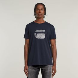 G-Star Raw G-Star Herren G-STAR T-Shirt &raquo;Finger Print Burger&laquo; mit Grafikprint blau S