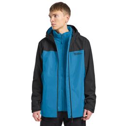 Jack Wolfskin Damen 3-in-1-Funktionsjacke &raquo;TAUBENBERG 3IN1 JKT M&laquo; mit Kapuze blau M (50)