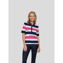 Rabe Damen Poloshirt mit Colorblocking pink 44
