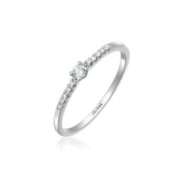 Elli DIAMONDS Damen Elli DIAMONDS Verlobungsring &raquo;Diamant Verlobung Hochzeit (0.11 ct) 585 Wei&szlig;gold&laquo; wei&szlig;
