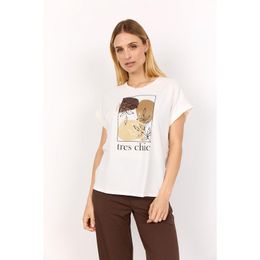 soyaconcept Damen soyaconcept T-Shirt &raquo;SC-RINA FP 8&laquo; wei&szlig; M