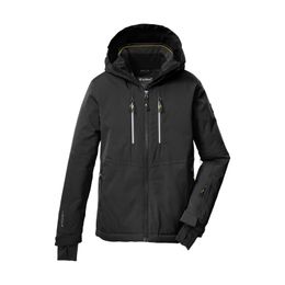 Killtec Jungen Skijacke &raquo;KSW 191 BYS SKI JCKT&laquo; Wasserdichte Kinderjacke mit Kapuze, Schneefang und Reflektoren schwarz 128
