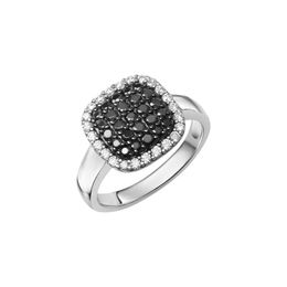 ZEEme Damen Fingerring &raquo;925/- Sterling Silber rhodiniert Zirkonia&laquo; wei&szlig;