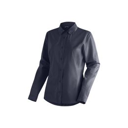 Maier Sports Damen Funktionsbluse &raquo;Magos L/S W&laquo; Damen Hemdbluse, atmungsaktives Freizeit-Hemd, Taillierter Schnitt blau 42