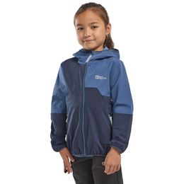 Jack Wolfskin M&auml;dchen &raquo;TURBULENCE HOODED JKT K&laquo; mit Kapuze blau 116