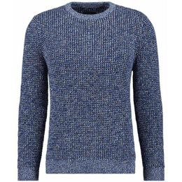 Ragman Herren Ragman Rundhalspullover blau 58