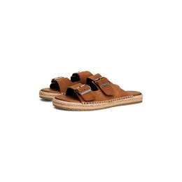 Tommy Hilfiger Herren Pantolette &raquo;FLEX JUTTE HILFIGER SUEDE SANDAL&laquo; , Sommerschuh, Schlupfschuh mit verstellbaren Schnallen braun 41
