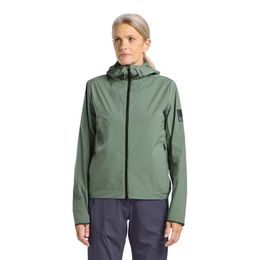 Jack Wolfskin Damen Fahrradjacke &raquo;BIKE COMMUTE WIND JKT W&laquo; mit Kapuze gr&uuml;n XL (46)