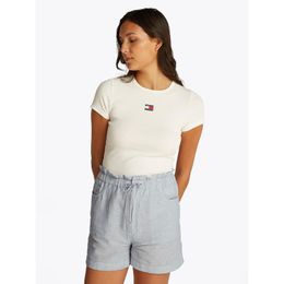 Tommy Jeans Damen Shorts &raquo;TJW COTTON LINEN SHORT&laquo; mit R&uuml;sche blau XS (34), N-Gr