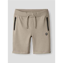 name it Herren Sweatshorts &raquo;NKMVIMO SWE SHORTS BRU NOOS&laquo; Baumwollmischung, Umschlagsaum, Rei&szlig;verschlusstaschen beige 110, N-Gr