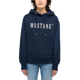 Mustang Damen Mustang Sweatshirt &raquo;Style Margo&laquo;, mit Logo Print blau S