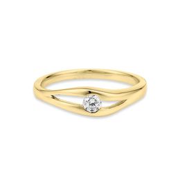 Bruno Banani Damen Fingerring &raquo;Schmuck Geschenk Silber 925 Damenring&laquo; mit Zirkonia (synth.) gold