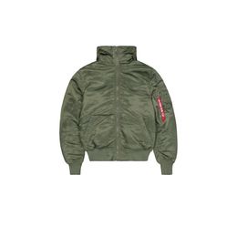 Alpha Industries Damen Bomberjacke &raquo;MA-1 Hooded&laquo; gr&uuml;n S