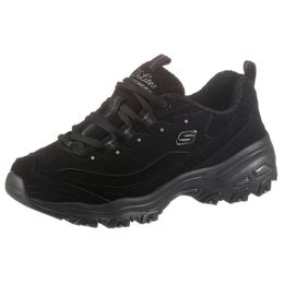 Skechers Damen Sneaker &raquo;D'LITES PLAY ON&laquo; Freizeitschuh, Halbschuh, Schn&uuml;rschuh mit Air Cooled Memory Foam schwarz 42