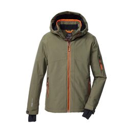 Killtec Jungen Skijacke &raquo;KSW 202 BYS SKI JCKT&laquo; Wasserdichte Kinder-Skijacke mit verstellbarer Kapuze und Schneefang gr&uuml;n 176