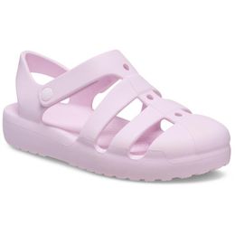 Crocs M&auml;dchen Badesandale &raquo;Classic Fisherman&laquo; Wassersandale, Badeschuh mit Klettverschluss rosa 29