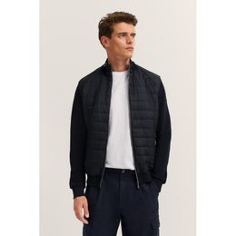 Bugatti Herren Bugatti Sweatjacke &raquo;Basic Essential&laquo; Modern Fit in Stepp-Optik blau 3XL