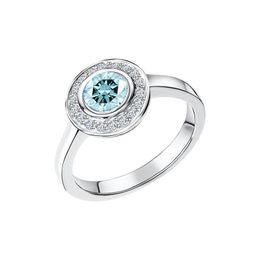 Vivance Damen Fingerring &raquo;925/- Sterling Silber rhodiniert Blautopas und Wei&szlig;topas&laquo; wei&szlig;