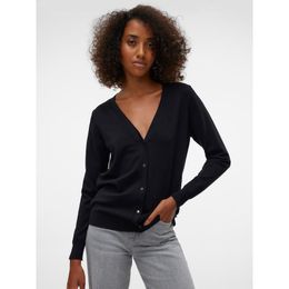 V&eacute;ro Moda Vero Moda Damen Strickjacke &raquo;VMSILJE LS V-NECK CARDIGAN GA NOOS&laquo; schwarz XS
