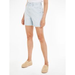 Tommy Hilfiger Damen Shorts &raquo;DNM STRAIGHT SHORT HW LOLA&laquo; mit Markenlabel blau 25, N-Gr