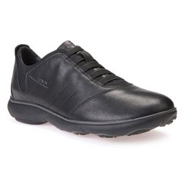 Geox Herren Slipper Schn&uuml;rschuh, Freizeitschuh mit Textilfutter schwarz 39