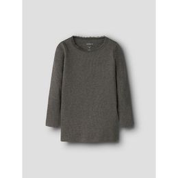 name it M&auml;dchen Langarmshirt &raquo;NMFKAB LS TOP NOOS&laquo; in Feinripp und mit s&uuml;&szlig;er Spitzenkante am Ausschnitt 104