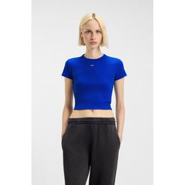 Hugo Blue Damen HUGO Blue T-Shirt &raquo;Baby Tee&laquo; in verk&uuml;rzter L&auml;nge blau XXXL(46)