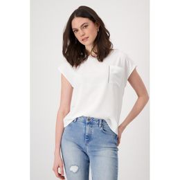 monari Damen Schlupfbluse mit aufgesetzter Schmucktasche wei&szlig; 42