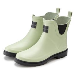 ELBSAND Damen Gummistiefelette &raquo;Boots&laquo; aus wasserdichtem Material, Gummistiefel, Schlupfstiefel gr&uuml;n 40