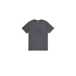Alpha Industries Damen T-Shirt &raquo;Basic T-Shirt BL Rainbow Ref.&laquo; grau S