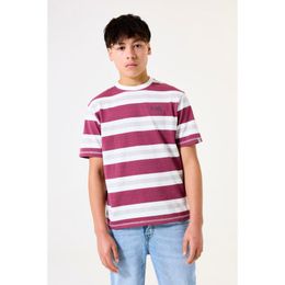 Garcia Jungen T-Shirt mit Streifen Muster wei&szlig; 140/146
