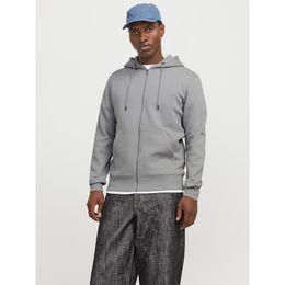 Jack & Jones Jack & Jones Herren Kapuzensweatjacke &raquo;JJESTAR BASIC SWEAT ZIP HOOD NOOS&laquo; mit Kapuze grau XL
