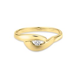 Bruno Banani Damen Fingerring &raquo;Schmuck Geschenk Silber 925 Damenring&laquo; mit Zirkonia (synth.) gold