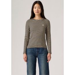 Levi's Levi's Damen Langarmshirt &raquo;ESSENTIAL HM LS TEE&laquo; mit Logo Stickerei M (38)