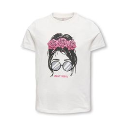 Kids Only M&auml;dchen KIDS Only T-Shirt &raquo;KOGMIA LIFE REG S/S GIRL TOP FR ZA JRS&laquo; mit unterschiedlichen Motive, je nach Bodyfarbe 134/140