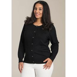 Sandgaard Damen SANDGAARD Strickjacke mit Knopfleiste und in kurzer Form schwarz 36