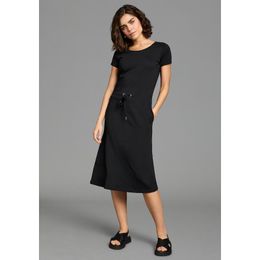 Laura Scott Damen Sommerkleid im Basic-Stil - in unifarben, gebl&uuml;mt oder gestreifter Optik 42, N-Gr