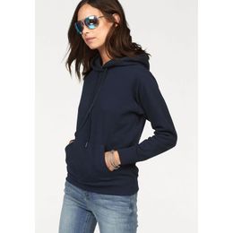Fruit of the Loom Damen Fruit of the Loom Kapuzensweatshirt &raquo;Classic hooded Sweat Lady-Fit&laquo;, mit K&auml;ngurutaschen blau XL (42)