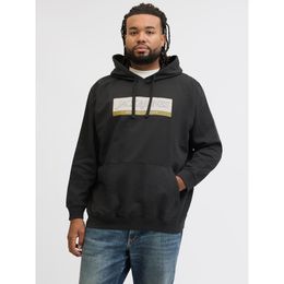 Jack & Jones PlusSize Jack & Jones Plussize Herren Jack & Jones PlusSize Kapuzensweatshirt &raquo;JORINWOOD BLOCK BRANDING SWEAT HOO PLS&laquo; schwarz 4XL